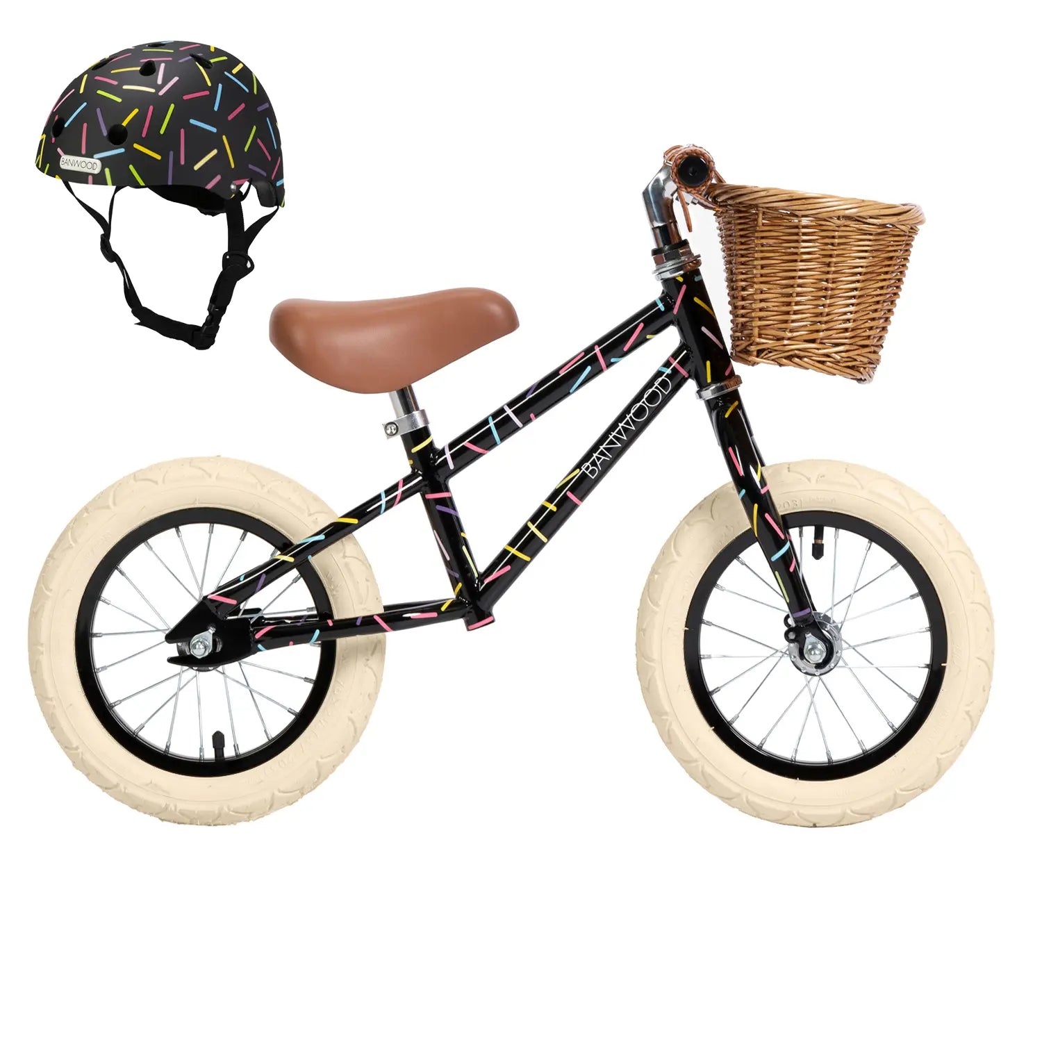 Banwood - Balance bike + helmet - Black